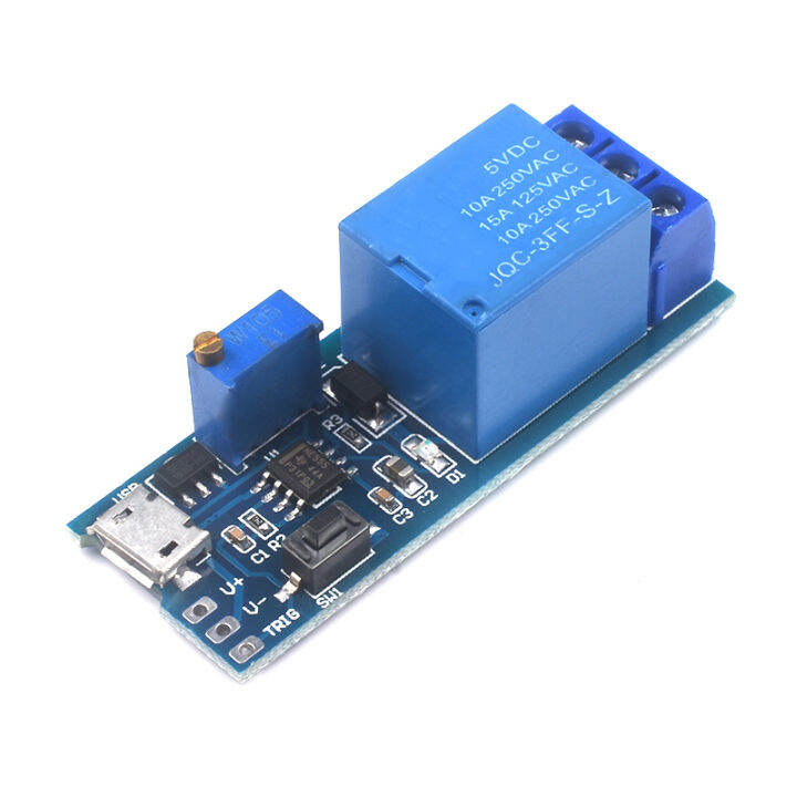 Wide Voltage 5v 30v Triggers The Timer Of Time Delay Relay Module To Turn On Off Micro Usb In A