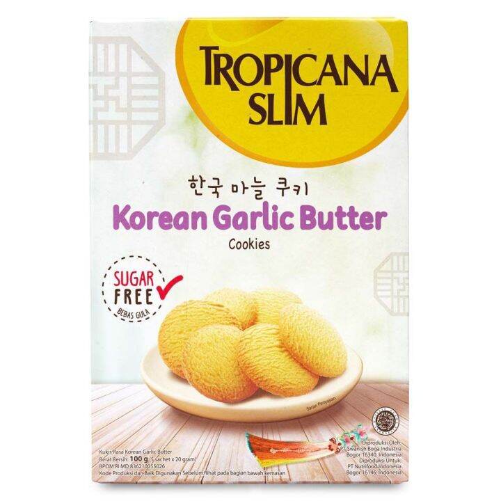 TROPICANA SLIM COOKIES KOREAN GARLIC BUTTER 100 GRAM | Lazada Indonesia