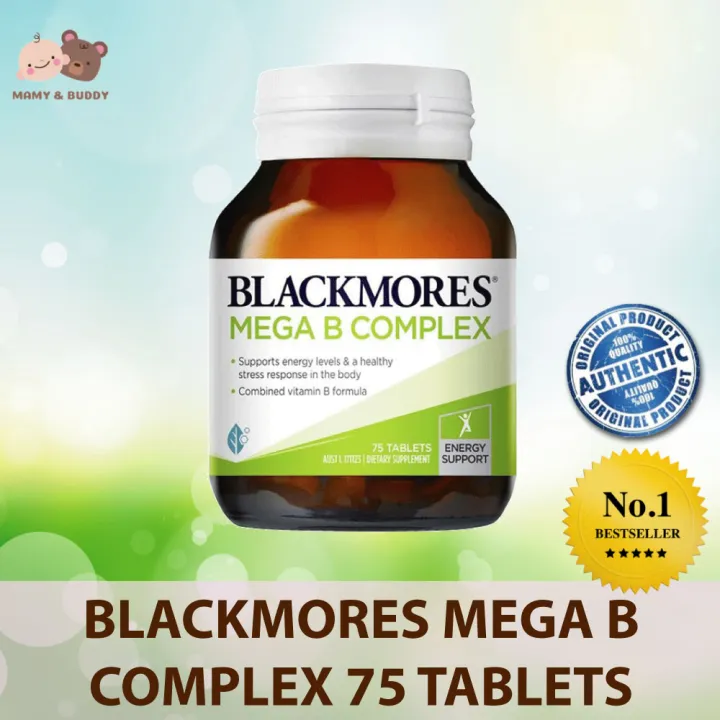 Blackmores แบล็คมอร์ วิตามินบี คอมเพล็กซ์ energy support MEGA COMPLEX B ...