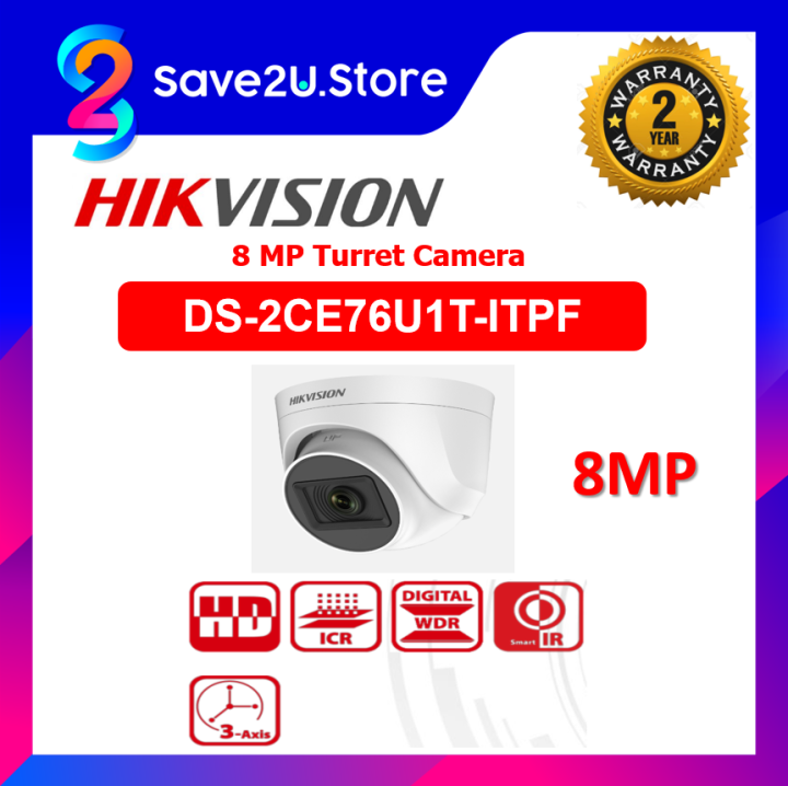 Hikvision DS-2CE76U1T-ITPF (8.3MP) high-performance CMOS | Lazada
