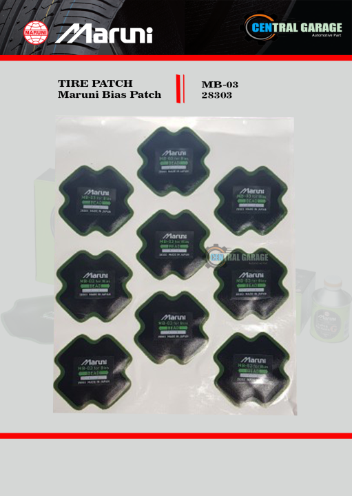 Maruni Bias Tire Patch MB-03 Lembar - Karet Tambal Ban Tubeless | Lazada Indonesia
