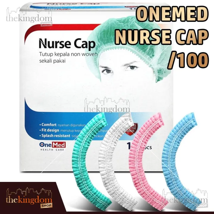 Onemed Nurse Cap /100 Hair Caps Disposable Penutup Kepala Non Woven ...