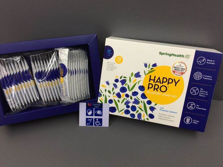 SpringHealth Happy PRO Blueberry Drink Mix with 15 Billion CFU ...