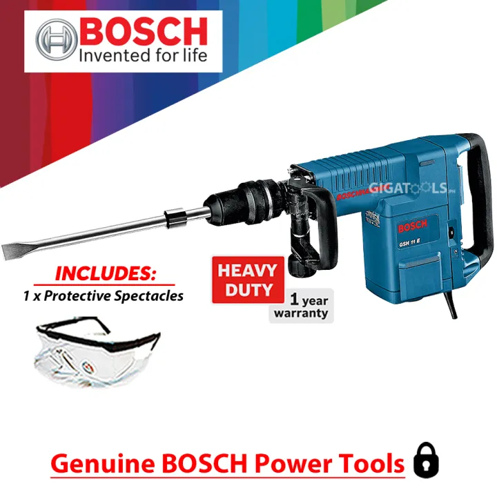 Bosch GSH 11 E Heavy Duty Demolition Hammer / Chipping Gun 16.8J 1500W with Protective ...