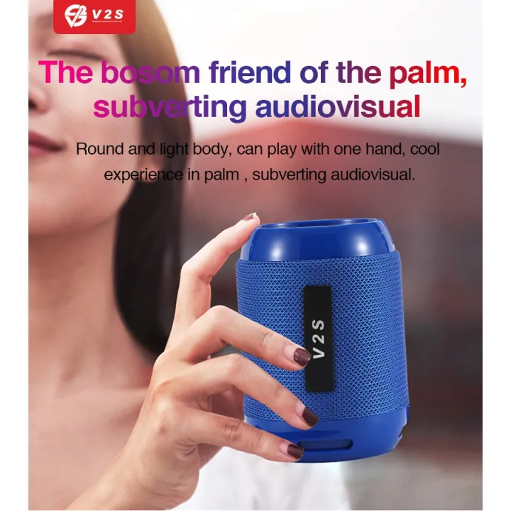 V2S VS802 Bluetooth Speaker with FM Radio Rechargeable TF USB Player ...