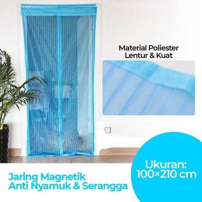 Tirai Penghalang Anti Nyamuk Magnet Kusen Pintu Horden Jaring Jendela ...