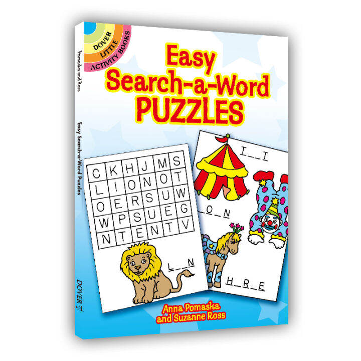 Genuine English original easy Search-A-Word puzzles pocket word finding ...