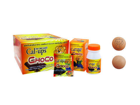 Cal-ups Choco แคล อัพส์ ช๊อคโก้ แคลเซียม ชนิดเม็ดเคี้ยว รสโกโก้ 7.2 ...