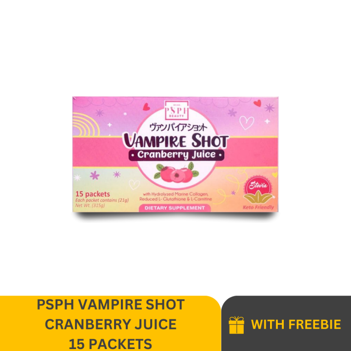 Vampire Shot Cranberry Juice PSPH Beauty 15 sachets | Lazada PH