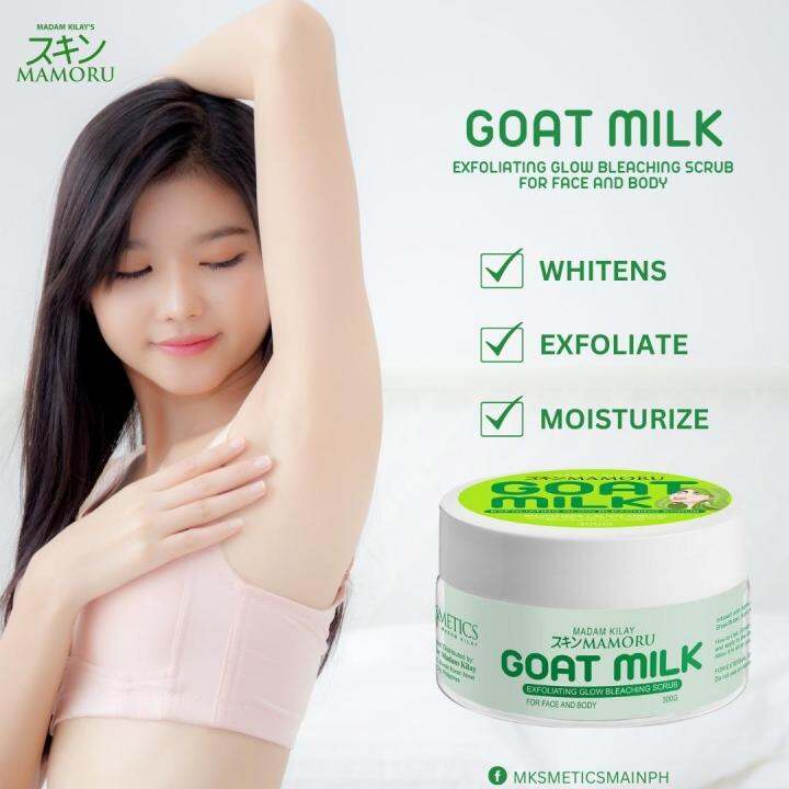 MK'smetics Madam Kilay Mamoru GOAT MILK Exfoliating Glow Bleaching Scrub | Lazada PH