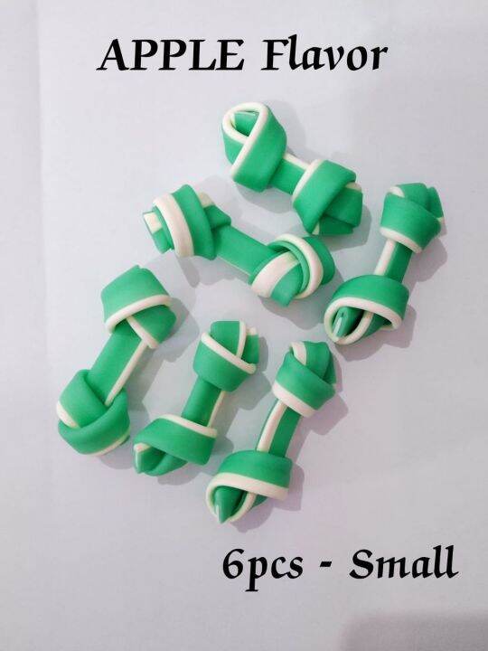 DOG TREAT Chew Bone APPLE (6pcs SMALL SIZE) | Lazada PH