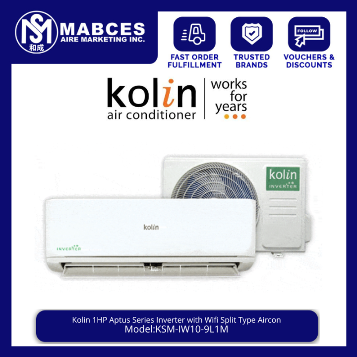 Kolin 1HP Aptus Series Inverter Split Type Aircon KSM-IW10-9L1M | Lazada PH