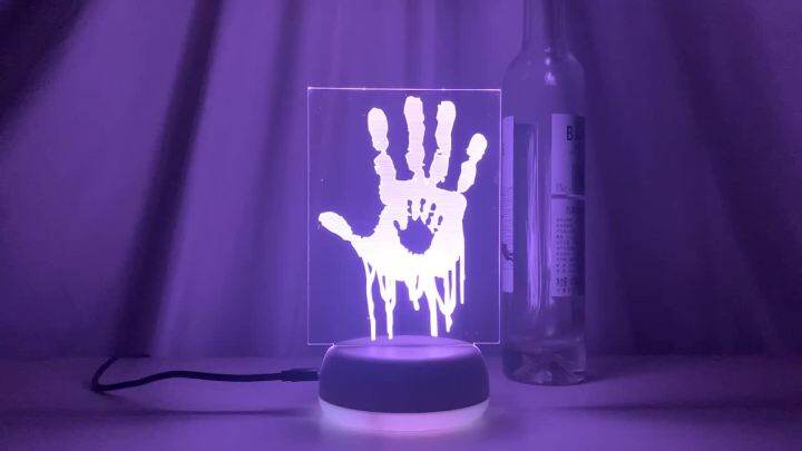 Death Stranding เกม Mark โลโก้ปาล์มพิมพ์3D โคมไฟ Led RGB Neon Night ไฟ ...