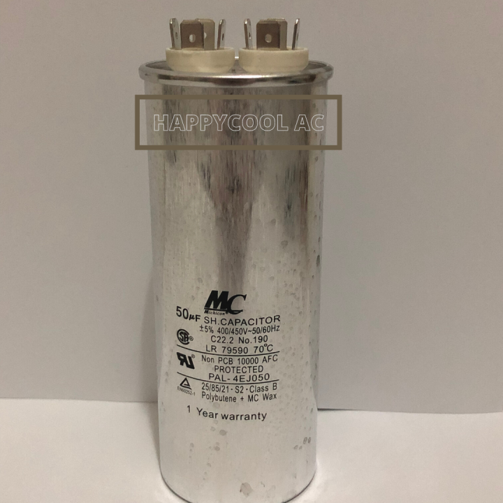 Kapasitor 50 uF / 50 mikro Merk MC 2 kaki Capacitor AC 50 mikro | Lazada Indonesia