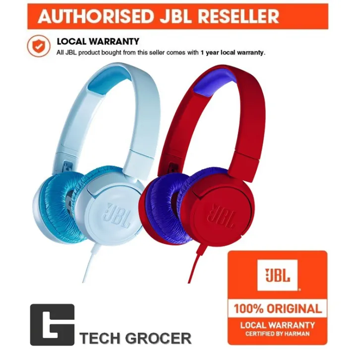 JBL JR300 Kids On-Ear Headphones (Ice Blue / Spider Red) | Lazada PH