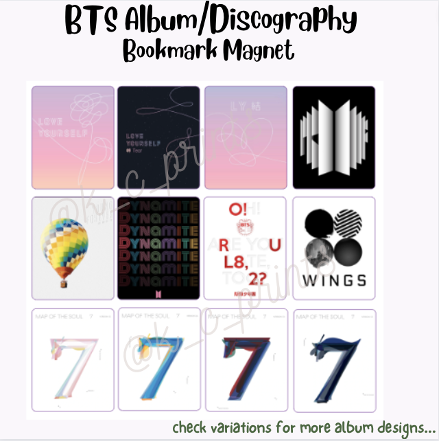 BTS Album Discography Bookmark Magnet 4x5cm | Lazada PH