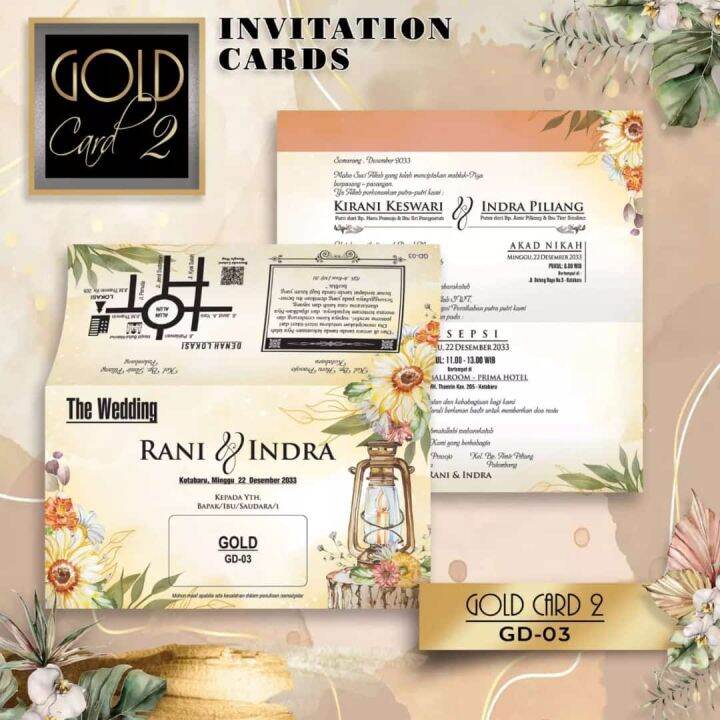 GOLD CARD 03, 50 PCS, CETAK UNDANGAN PERNIKAHAN MURAH , UNDANGAN CUSTOM ...