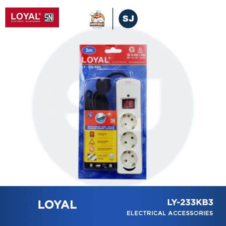 Stop Kontak + Kabel 3Mtr + Saklar Loyal 3L LY-233KB3 | Lazada Indonesia
