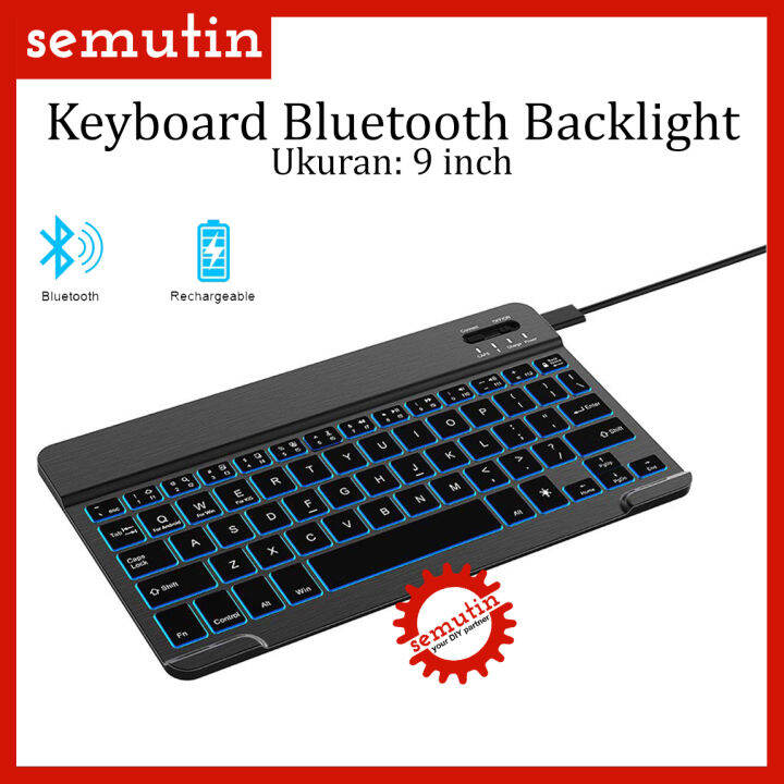 Keyboard Bluetooth Backlight RGB 9inch / Universal Android IOS Windows ...