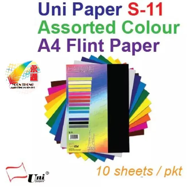 A4 ORIGAMI PAPER/FLINT PAPER/COLOUR PAPER/KERTAS WARNA / ASSORTED ...