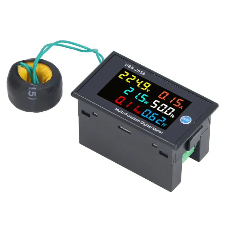 Power Monitor, Wide Measuring Range LCD Digital Display Power Meter for ...