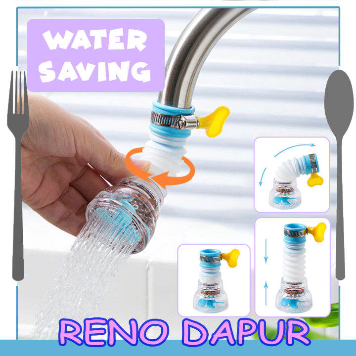 WATER SAVING KITCHEN FAUCET FILTER 360 ROTATING WATER TAP PURIFIER ...