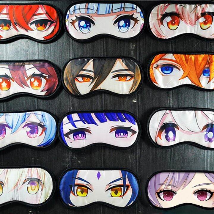 {Biubiu Life House} Genshin Impact ผ้าปิดตา Hu Tao Keqing Kanyu Zhongli อนิเมะลายพิมพ์ผ้าปิดตา ...