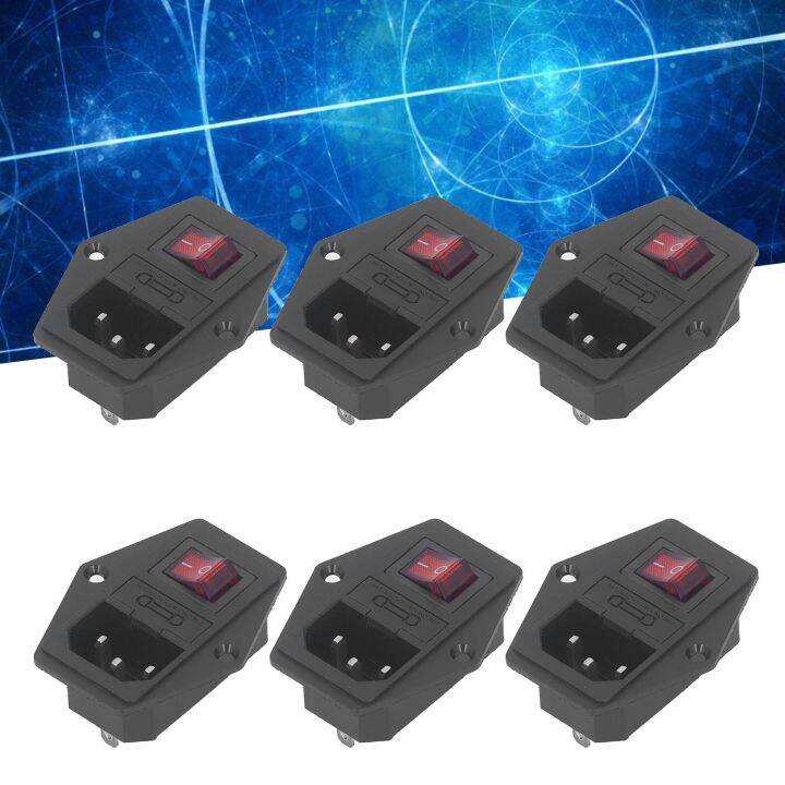 Male Power Socket 10A Module Plug 6Pcs AC250V Rustproof Coating Non ...