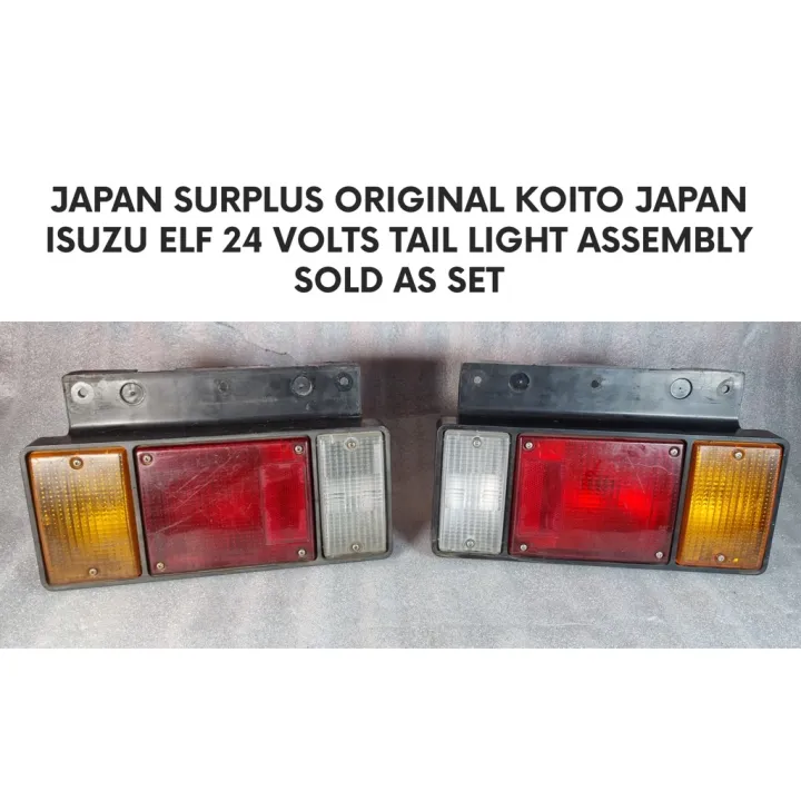 Japan Surplus Isuzu Elf NKR/NPR Tail Light Assembly Set Koito Japan 24 ...