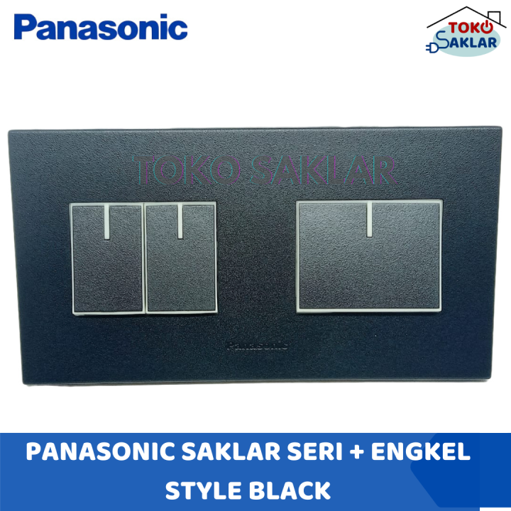 Panasonic Saklar Seri + Engkel Besar Style Black Tanam Saklar Minimalis ...