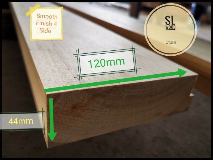 Giam Solid Wood Timber Smooth Finish 44(T)mm × 120(W)mm = 6'(L)Feet ...