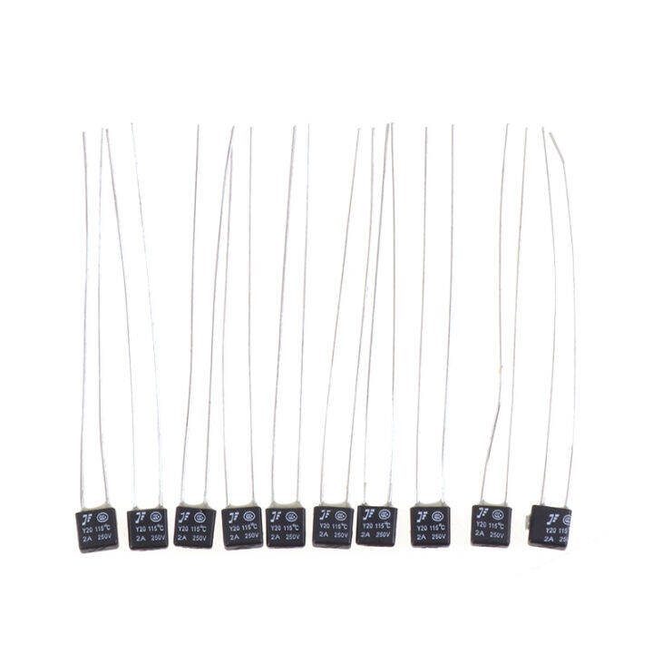 HITN 10Pcs Square Fan Motor 2A 250V Thermal Fuse LED Fues Temperature ...