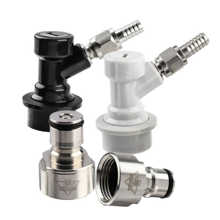 Ball lock keg 58 FPT thread coupler adapter, stainless steel ball lock ...
