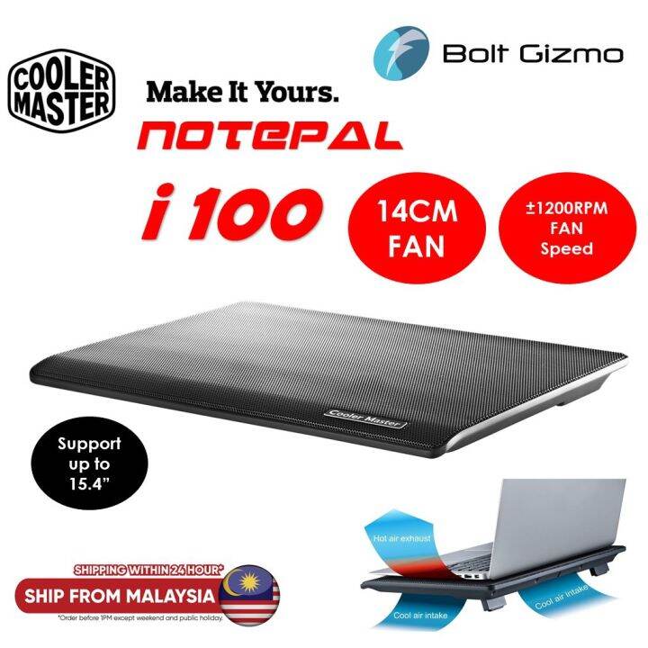 COOLER MASTER Ultra Slim Cooling Fan Notepal I100 Laptop Up To "15 ...