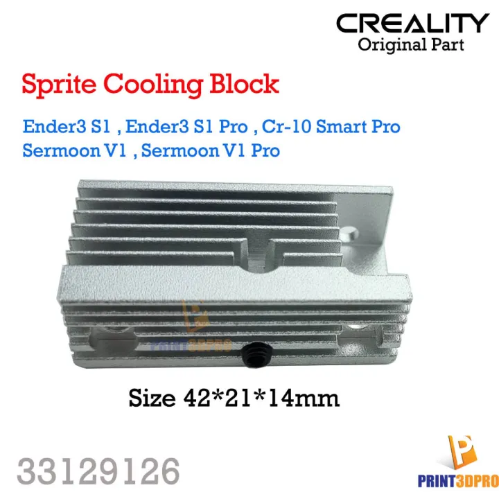3D Printer Part Creality Sprite Cooling Block , Heat Sink For Ender3 S1 , Ender3 S1 Pro , CR-10 ...