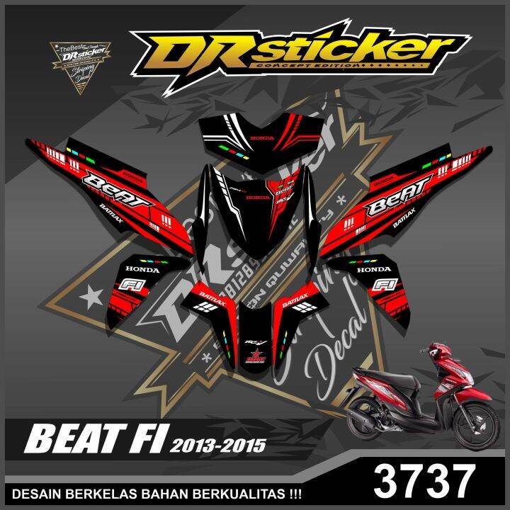 3737 Sticker Decal Costum Motor Honda Beat Fi 2013-2015 Fullbody ...