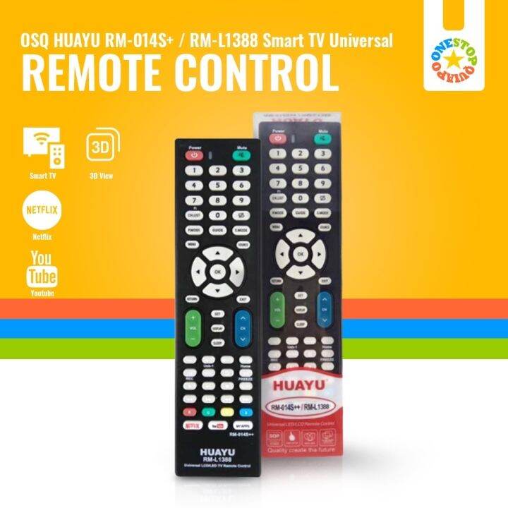 Remote control OSQ HUAYU RM-014S / RM-L1388 Universal Smart TV Remote Control with Netflix and ...