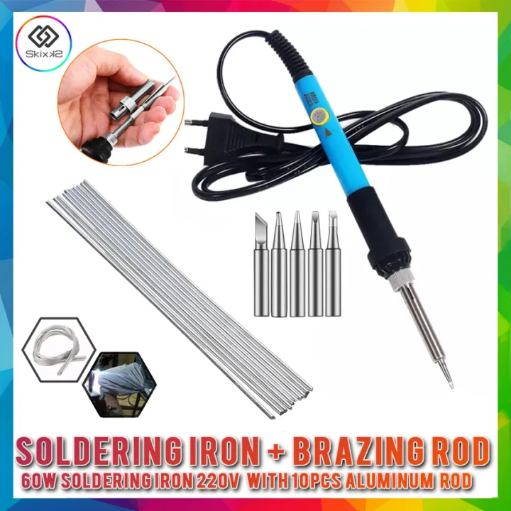 (BUNDLE) 60W Adjustable Temperature Electric Soldering Iron 220V ...