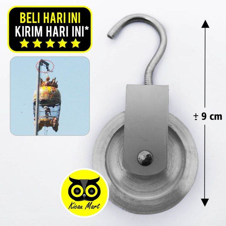 RODA KATROL KEREKAN SANGKAR KANDANG BURUNG PERKUTU T BENDERA BESI RODA TALI SUMUR TIMBA KECIL ...