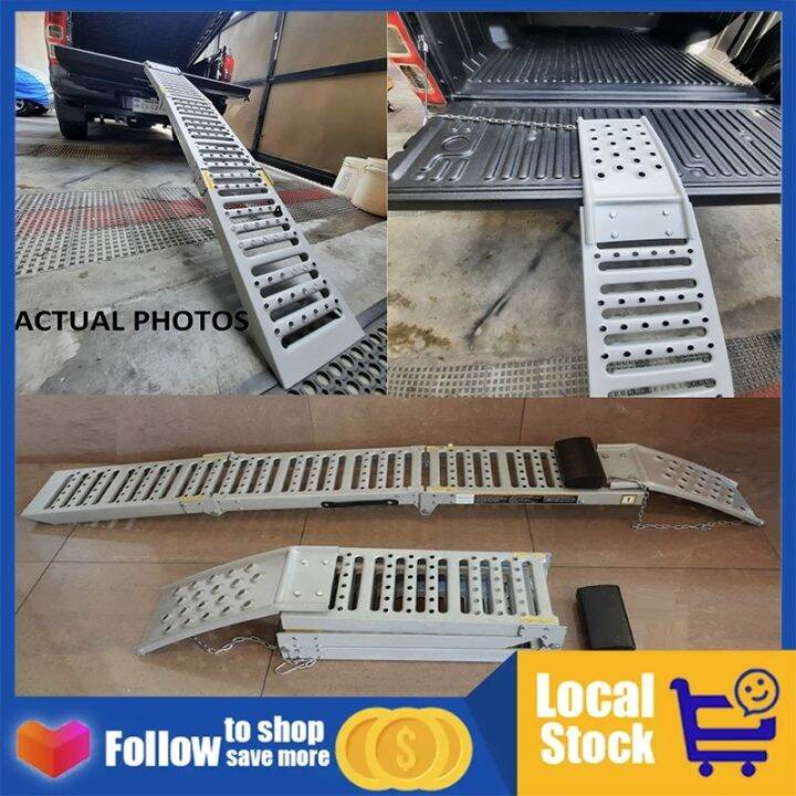 2PC Heavy Duty Car Ramp (1 PAIR) MOTORCYLE STEEL RAMP MOTORCYCLE ATV ...