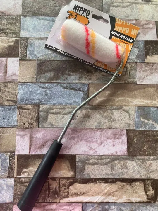 Hippo Mini Paint Roller Cotton 4 inches with handle | Lazada PH