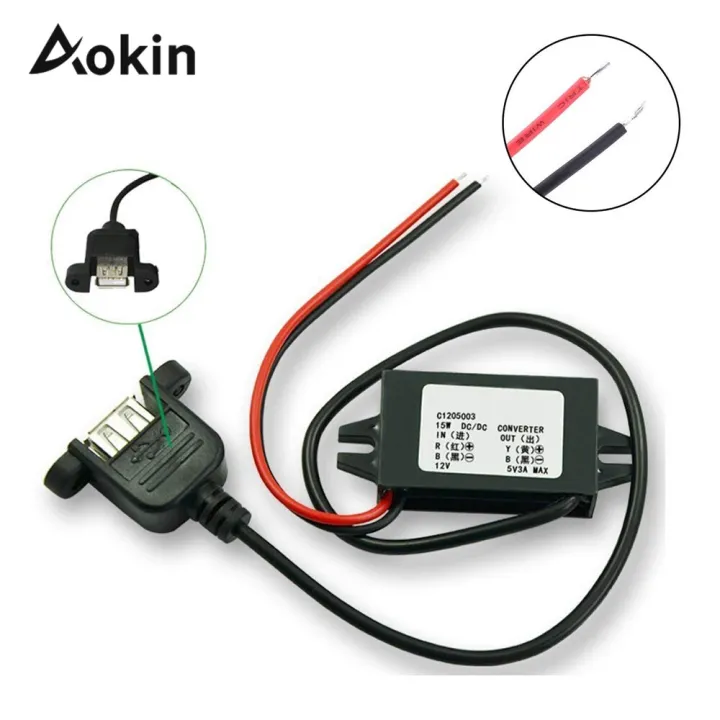 DC 12V 24V to 5V Step Down Converter Buck Module DC 8 35V to 5V 3A 15W ...