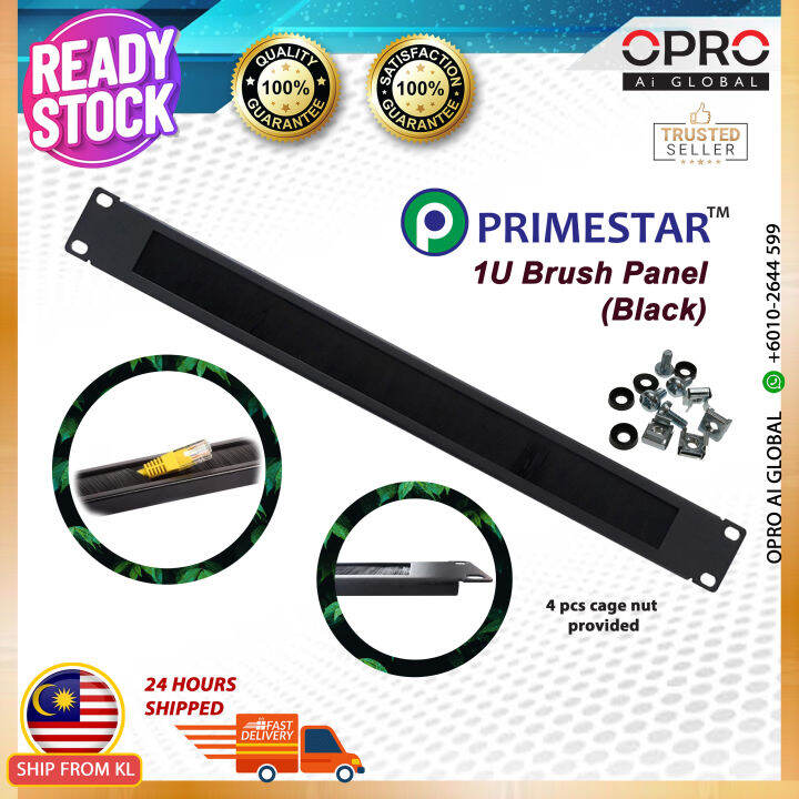 [Solid Metal] 19"inch 1U Brush Panel Server Rack | Lazada