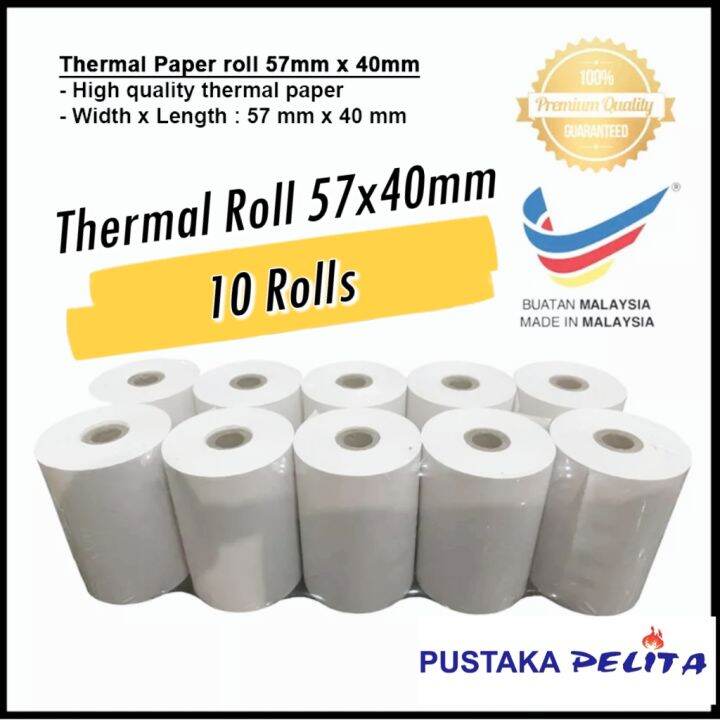57 x 40 Thermal Receipt Paper Roll ( 10 Rolls/pack) | Lazada