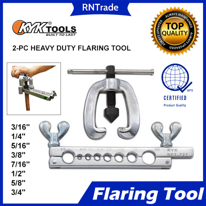 KYK Flaring Tool Set Heavy Duty for flare copper aluminum and brass ...