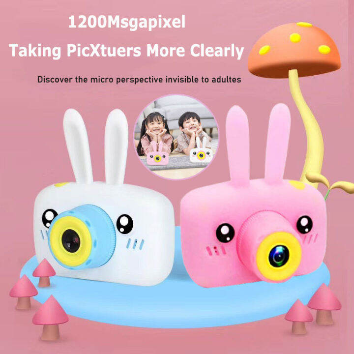 12MP Cute Cartoon Rabbit Mini Kids Fun Camera Full HD 1080p Portable ...