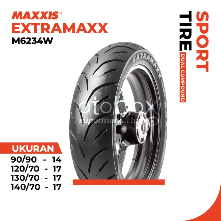 Ban Luar Motor Maxxis Extramaxx M6234W Tubeless Ring 17 Ukuran 130/70 ...