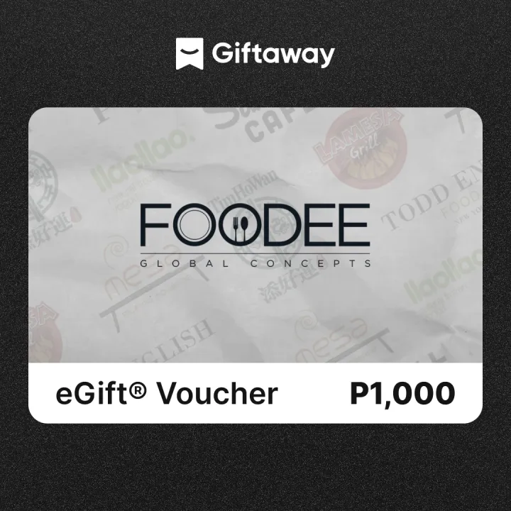 Foodee Global Concepts P1000 eGift | Lazada PH