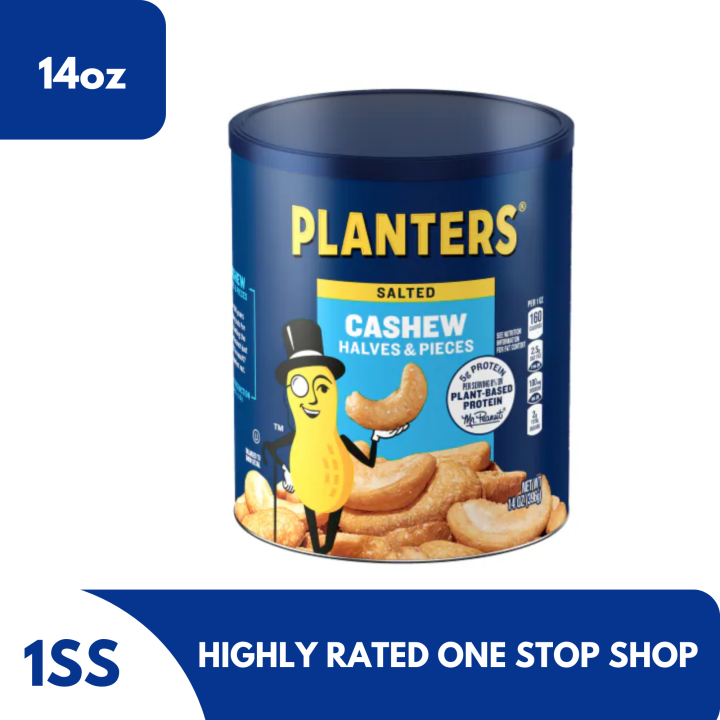 Planters Salted Cashew Halves & Pieces, 14oz | Lazada PH
