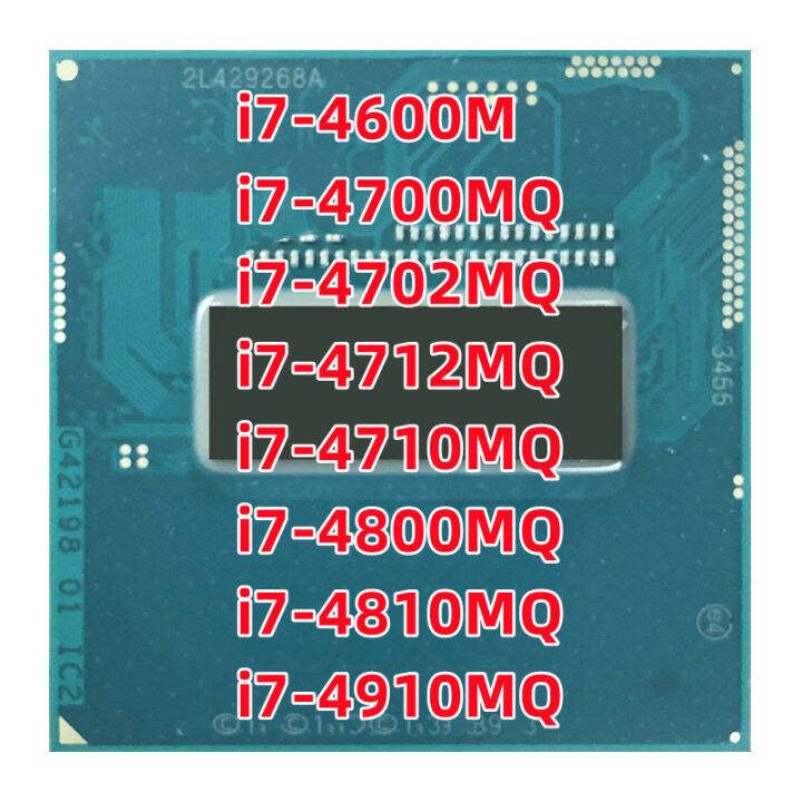 I7-4600M หลัก I7 4600เมตร4702MQ 4700MQ 4712MQ 4710MQ 4800MQ 4810MQ 4910MQ CPU หน่วยประมวลผลแล็ป ...